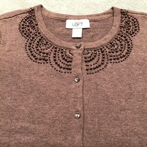 LOFT | Sweaters | Ann Taylor Loft Beaded Cardigan | Poshmark